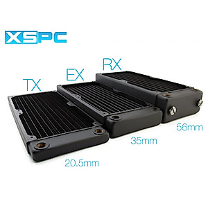 XSPC TX360 Ultra Thin Radiator, 120mm x 3, Triple Fan, Black