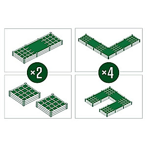 Vita VT17104 48in x 7.5in GRO Grid Garden Bed, 7.38" H, White