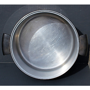 Revere Ware Pre-'68 Double Ring 6 Quart Stainless Steel Copper Bottom Stockpot with Dome Lid