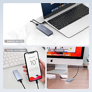 MAIWO MacBook SSD Enclosure, 12+16 PIN AHCI SSD to Type-C Adapter, USB3.2 GEN2x2 20Gbps, for 2013-2017 MacBook Pro Retina/Air/Mac Mini/Pro Apple Flash SSD