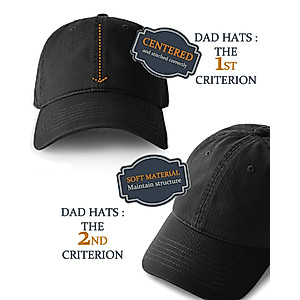 FURTALK Men and Women Vintage Washed Distressed Cotton Baseball Cap Plain Blank Adjustable Classic Baseball Hat Cap Black/Beige