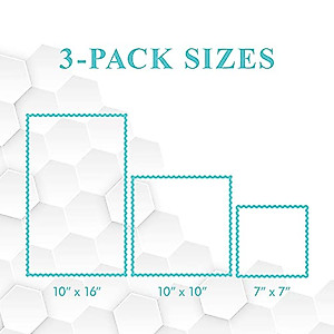 Meli Wraps - 3-Pack Reusable Beeswax Wraps for Food, Eco-Conscious Food Storage, Small, Medium and Large Food Wrap, Shells