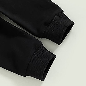 GOOCHEER Western Baby Boy Clothes Summer Outfit Cow Letter Short Sleeve T-shirt Tops and Jogger Pants 2PCS Clothes Set Toddler Boys (Beige Black, 12-18 Months)