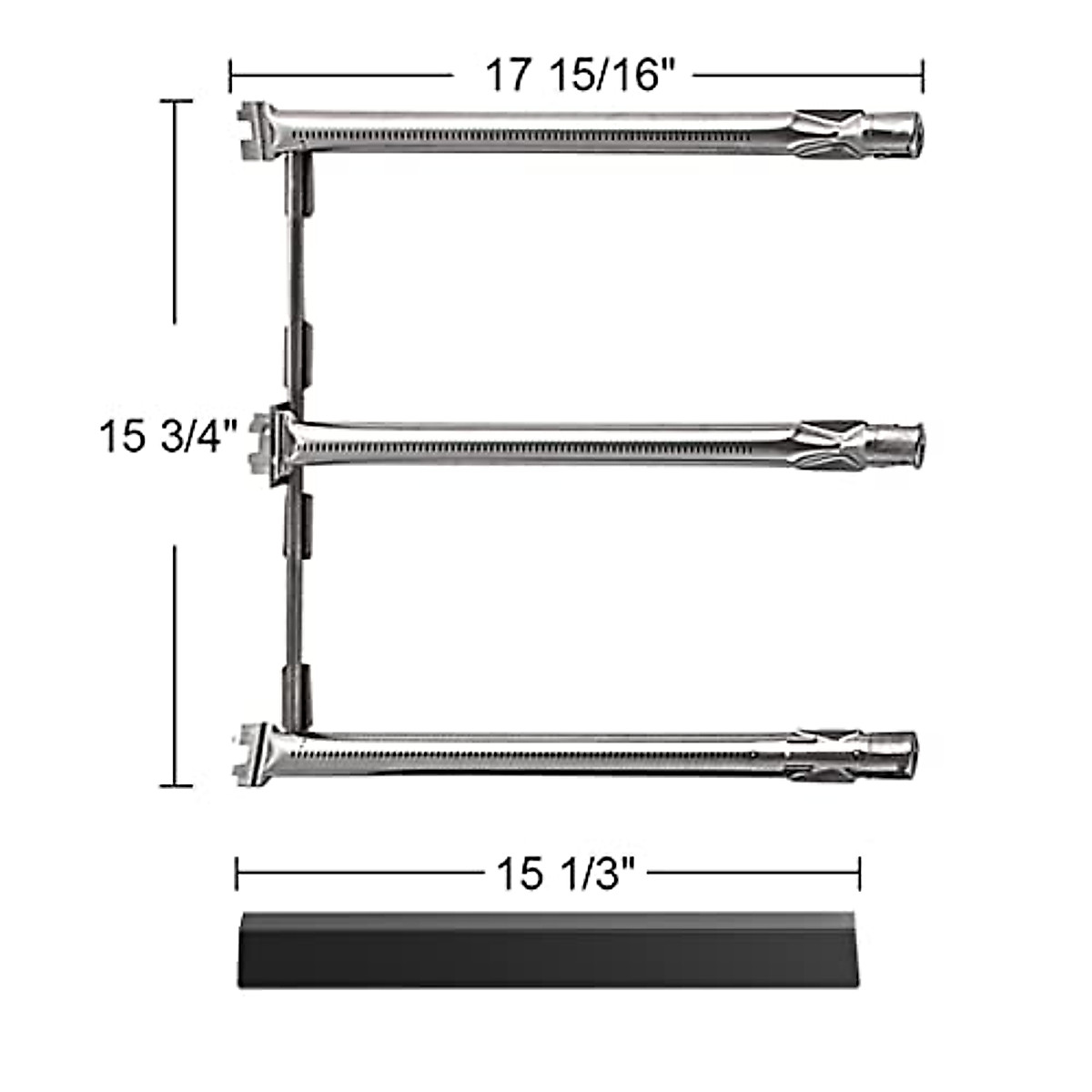 Grilling Corner Grill Parts for Spirit 300 Series,Spirit E310 S310 E320 S320 E330 S330 SP-330 Replacement Parts 7636 69787, Stainless Steel burner And Porcelain Flavorizer Bars