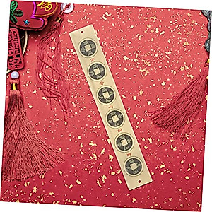 Levemolo 3pcs Tool Traditional Ruler Emperor Antique Coin Craft Multi-Function Handy Multi-use Auspicious Delicate Home Decorative for Office Portable Measuring Straight Bookmark Style