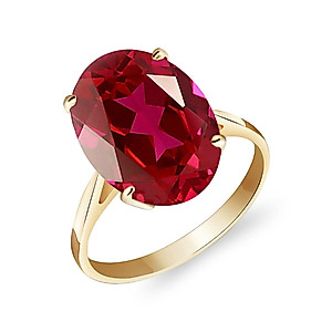 Galaxy Gold GG 7.5 ct 14k Solid Gold Ring Oval-Shaped Ruby (7)