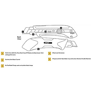 Snap-Off Knife, 7 1/2 In, Yellow/Black