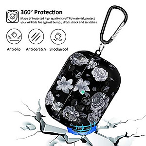 AirPods Pro 2nd Generation/1st Generation Case (2022/2019)-KOREDA Cute Printed Design Airpods Pro 2 Case Shockproof Protective Hard Cover for Girls Women Men with Keychain for Airpods Pro 2nd/1st Gen