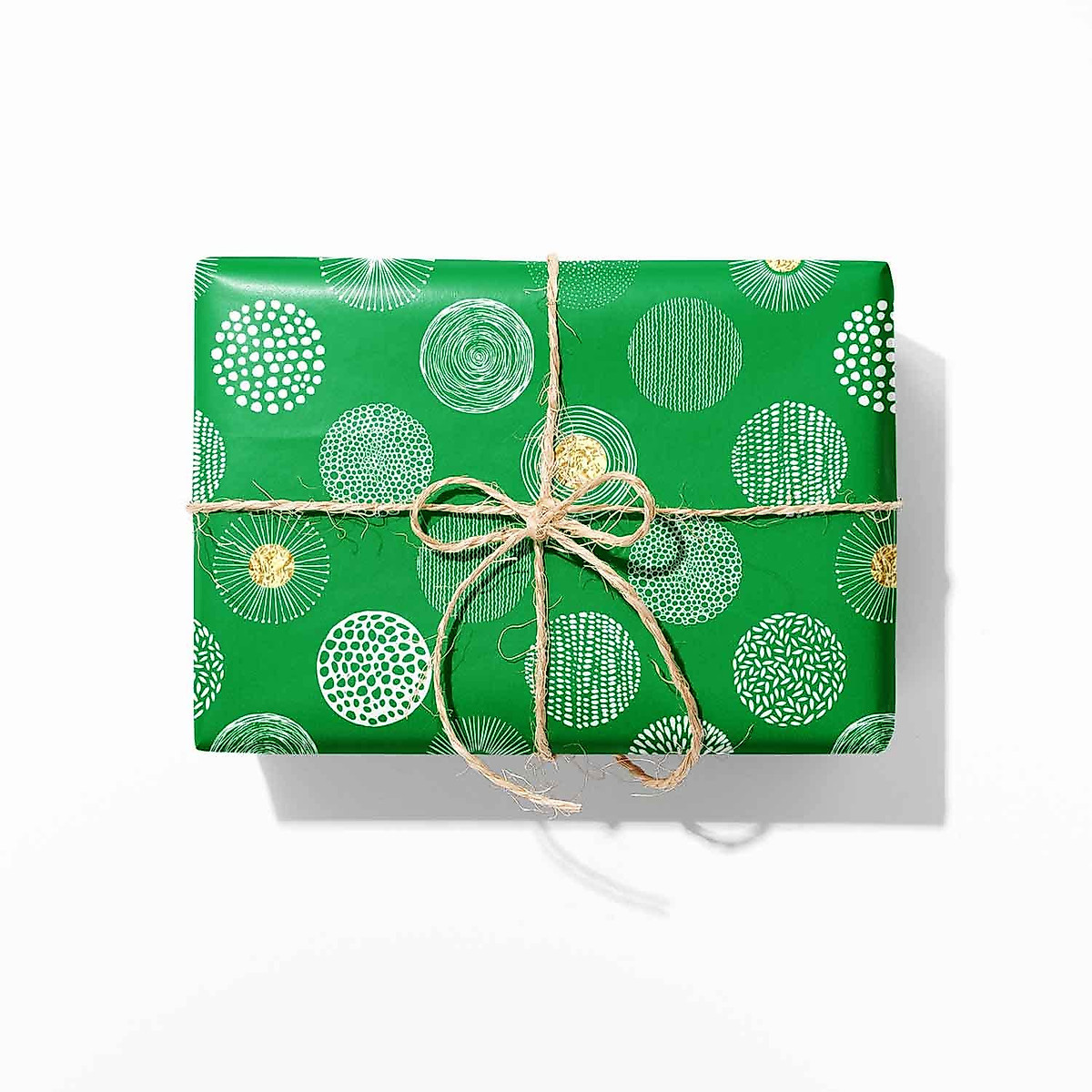 WOPARTY Green Wrapping Paper Roll - with Cut Lines for Birthday, Holiday, Wedding, Baby Shower Party DIY Pack - 3 Rolls - 17 in X 120 in Per Roll