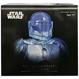 DIAMOND SELECT TOYS San Diego Comic-Con 2021 Exclusive Star Wars: The Mandalorian (Light Up Feature Version) Legends in 3-Dimensions 1:2 Scale Bust, Multicolor, 10 inches