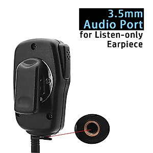 NEWASHAN Hand Microphone for Cobra microTalk Radio ACXT345 ACXT545 CX112 CX190 CX1035R FLT CXT645 CXY900 PX655 RX385 Walkie Talkie Shoulder Lapel Speaker Mic with Back Clip Audio Jack (Straight 1-pin)