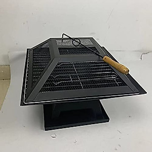 Modernisation Square BBQ Grill, Outdoor Heater Garden Outdoor Fireplace Portable Fire Pit, Contracted Barbecue Brazier Wood Stove