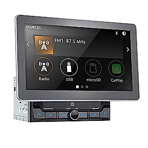 Dual DMCPA11BT 10.1-Inch Double-DIN in-Dash Mechless Receiver with Bluetooth, Apple CarPlay, and Android Auto