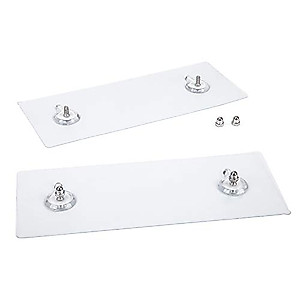 Vdomus adhesive suction sticker for no drilling 2 tier corner shower caddy - transparent