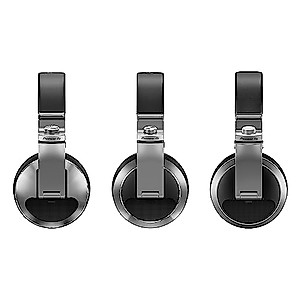 Pioneer DJ HDJ-X7-S - Closed-back Circumaural DJ Headphones with 50mm Drivers, with 5Hz-30kHz Frequency Range, Detachable Cable, and Carry Pouch - Silver