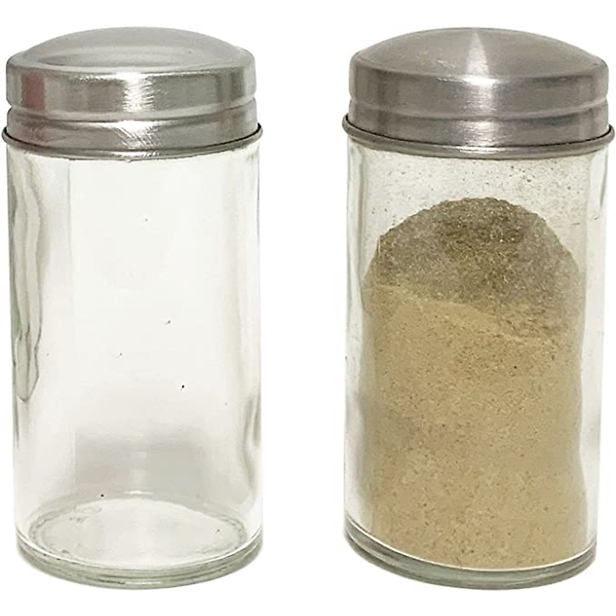 ALL GREEN Butter Dish with Lid and Knife Stainless Steel Metal Saucer with Unbreakable Clear Plastic Lid Covered Butter Dish Deluxe Butter Keeper Container & Spreading Knife(Clear+Salt+Pepper)