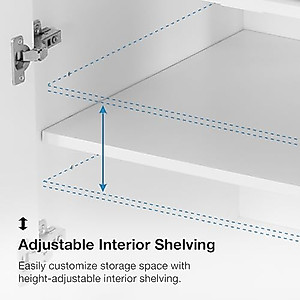 Ove Decors Emery 72 in. Double Sink Bathroom Vanity, in Pure White