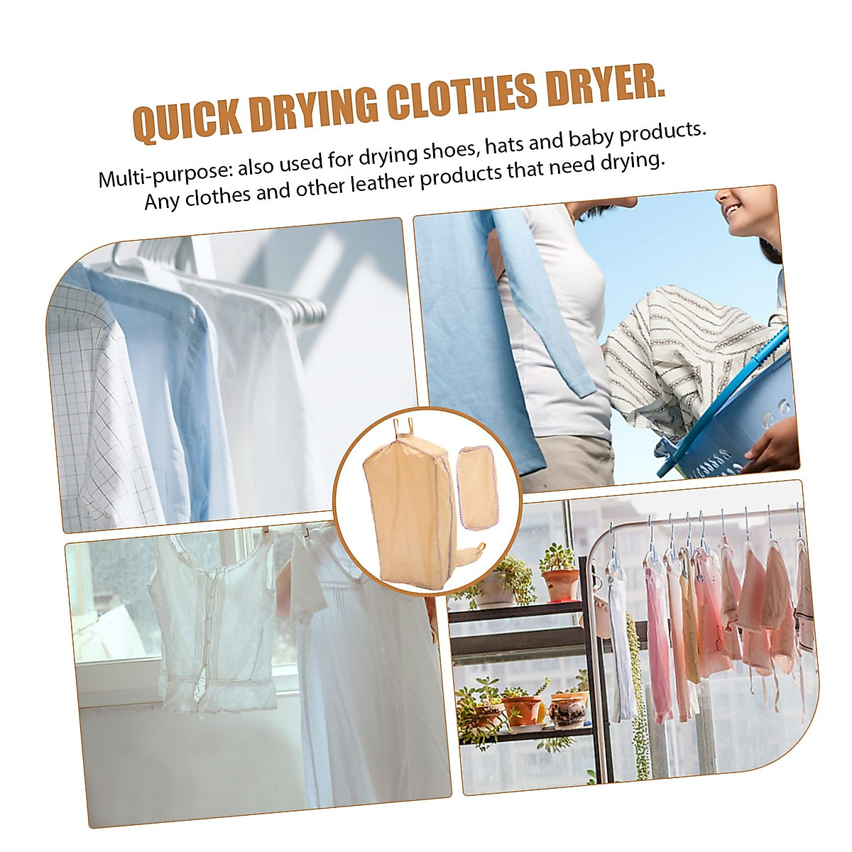 Portable Drying Machine 1pc Dry Clothes Bag Folding Clothes Electric Clothes Dryer Clothes Drying Rack Outdoor Portable Tumble Dryer Portable Drying Machine All-round Dryer Wild