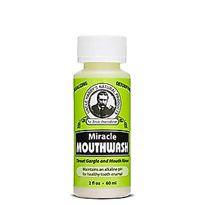 Uncle Harry's Natural Alkalizing Miracle Mouthwash | Adult & Kids Mouthwash for Bad Breath | pH Balanced Oral Care Mouth Wash & Mouth Rinse (2 fl oz)
