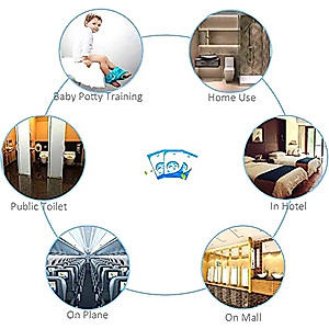 50 Pack Toilet Seat Covers,Disposable Waterproof, Portable Potty Seat Covers for Toddlers, Kids, and Adults, Ideal for Kids Potty Training and Adults,Individually Wrapped for Travel Home, On The Go