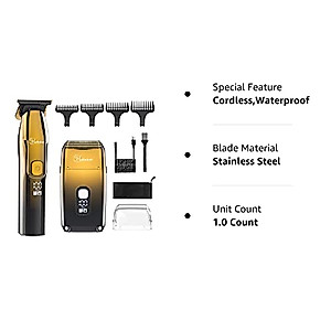 Hatteker Shaver Bald Head Shaver Electric Shaver Razor for Men with Precision Trimmer Barber Shaver Trimmer Triple Blades Waterproof Cordless, 1 Count