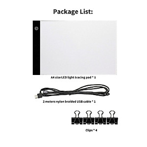 Portable A4 Tracing LED Board Light Box, Ultra-Thin Dimmable USB Cable Powered Artcraft Trace Light Pad Copy Boxes for Artists Tattoo Drawing, Sketching Tracer, Animation, X-ray