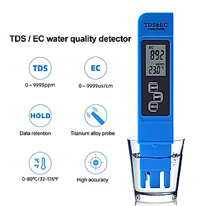 Cywhrvzsf PH Meter, TDS Meter, 3-in-1 Soil Moisture Meter, 0.01PH High Accuracy Digital Tester Pen,TDS&EC Temperature Meter,for Household Drinking, Aquarium and Swimming Pool,Pack of 3, Cywhrvzsf-01