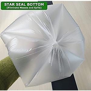 4 Gallon Trash Bags Small Bathroom Garbage Bags Clear Plastic Wastebasket Trash Can Liners for Home and Office Bins, 200 Count