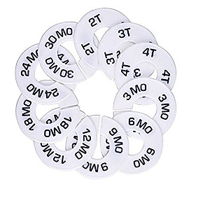 Blulu 10 Pack Clothing Rack Size Dividers Round Hangers Dividers
