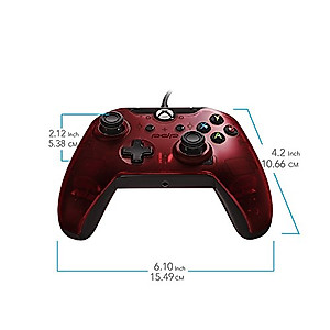 PDP Gaming Wired Controller: Crimson Red – Xbox One