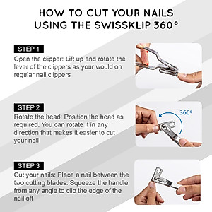 Swissklip Nail Clippers for Men I Well Suited as Finger Nail Clippers Adult I Also Can be Used as Fingernail Clippers for Women I Swissklip Nail Clipprs rate among The Best Nail Clippers (1 Pack)