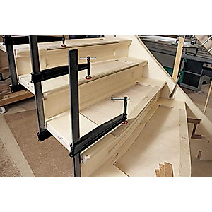 BESSEY Deep Reach Tradesman's Bar Clamp - 20 In. Throat x 24 In - CDS24-10WP - Woodworking Clamps with Wooden Handle, Ideal for Home Improvement, Workbench Projects, carpentry and Cabinetry