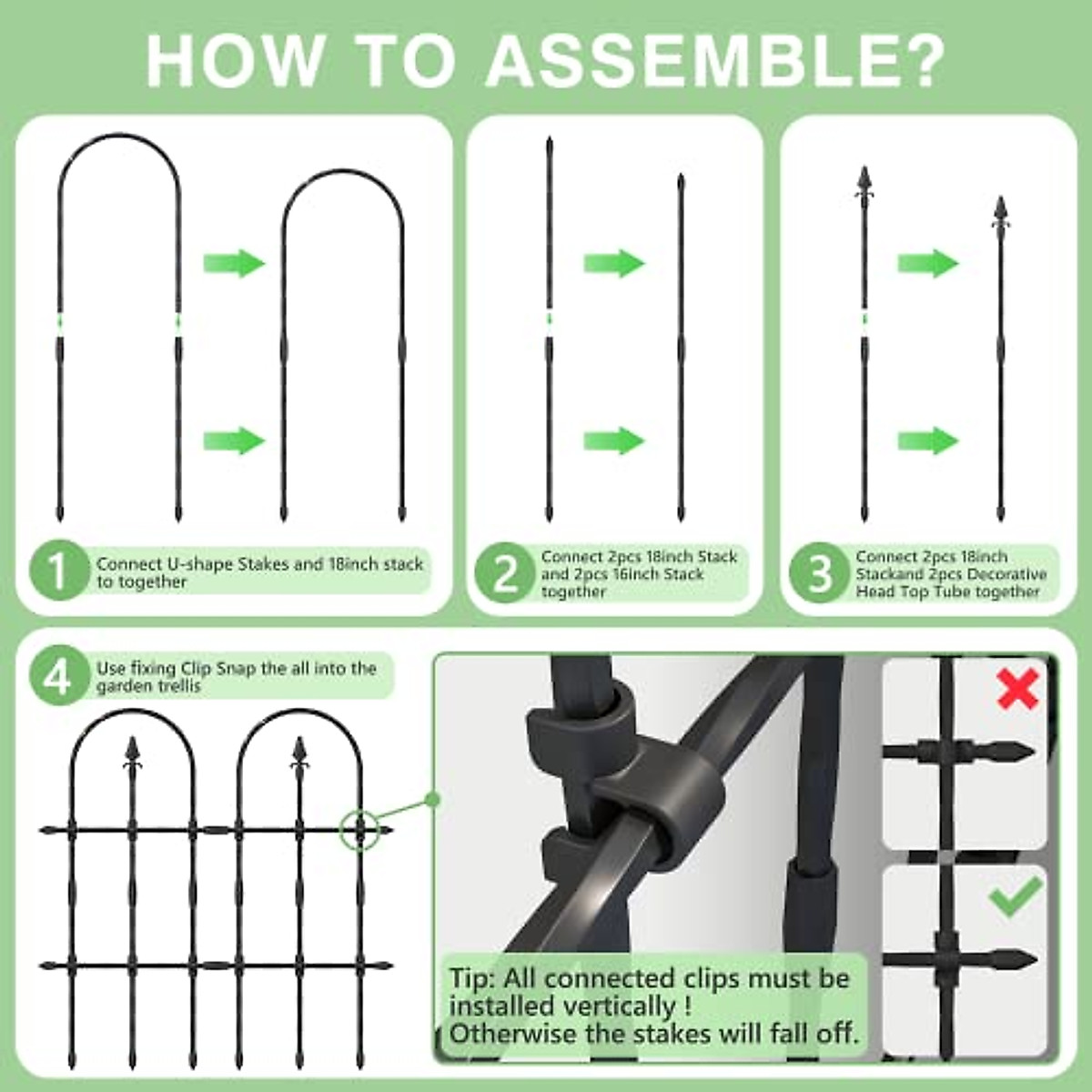 Garden Trellis, Rustproof Plant Trellis for Climbing Plants Outdoor, Wall Obelisk Trellis Plant Support for Indoor Plants, Flower, Lvy, Roses, Vegetable, Vines, Pot, Cucumbers, Clematis, Wall