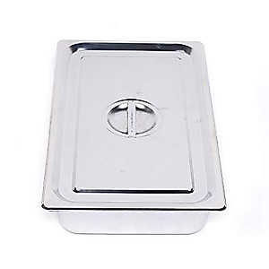 4 Pack Stainless Food Pan 4inch Deep Full Size Steam Table Pan Hotel Buffet Food Holder, Hotel Pan Steam Table Pan with Lids Anti-Jam Hotel Food Pans (4-Pack Hotel Pan)