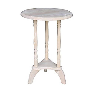 International Concepts Round Plant Table, L: 16 x W: 16 x H:23, Unfinished