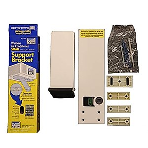 AC-Safe C Safe Universal Light-Duty Air Conditioner Bracket for ACs up to 80-lbs to Protect and Support the Unit and Window Frame, No Size, White