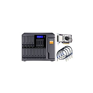 QNAP TL-D1600S 16 Bay SATA 6Gbps JBOD Storage Enclosure.PCIe SATA Interface Card (QXP-1600eS) Included