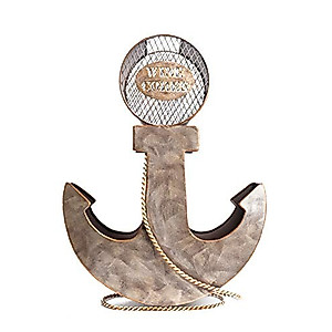 Anchor Shaped Wine Rack with Wine Cork Holder