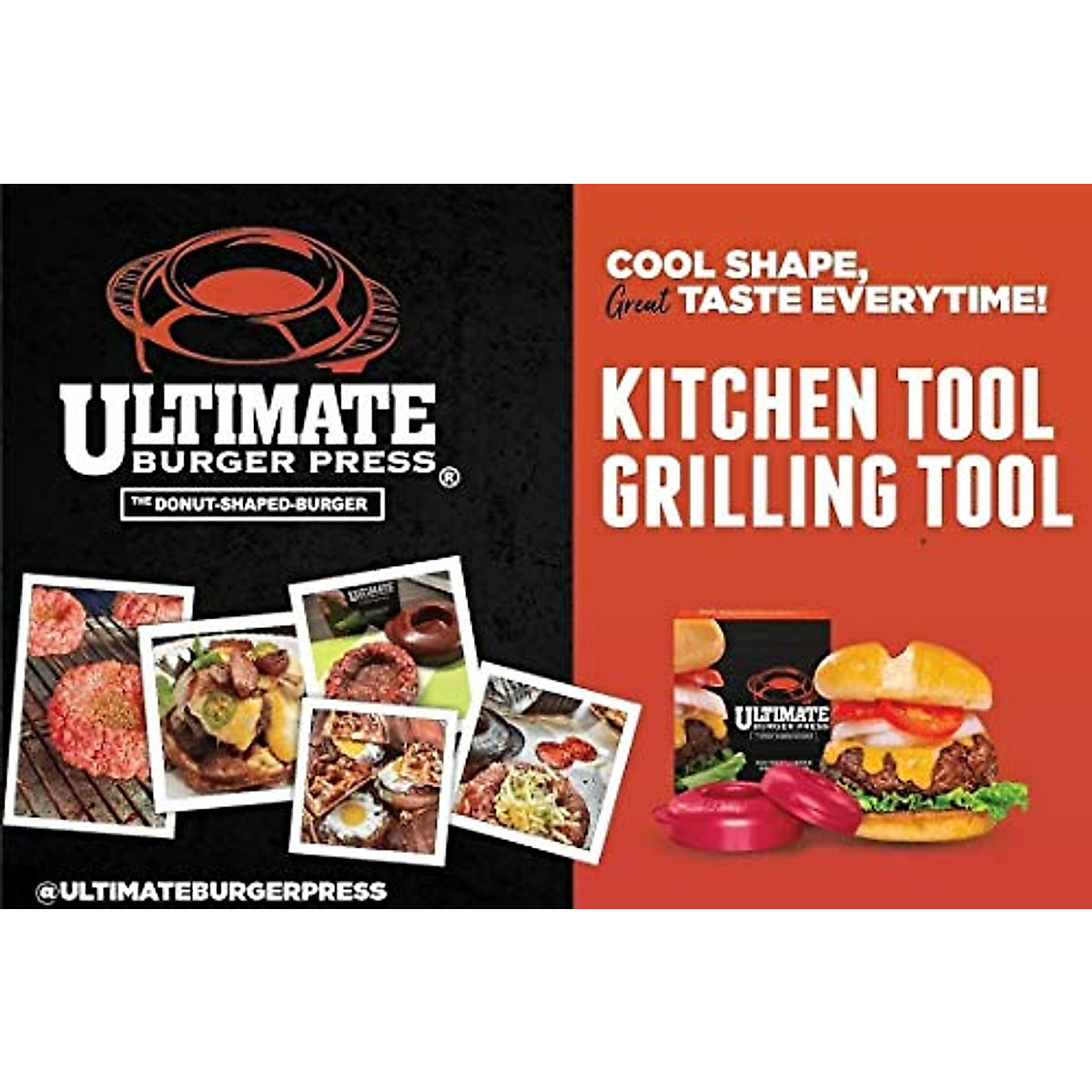 Ultimate Burger Press - 1/4lb, 1/3lb and 1/2lb Stuffed Burger Patty (3 Sizes Inside) GET More Creative