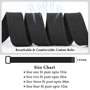 XZQTIVE Men Canvas Web Belt Casual Cloth Belts For Men Women With Double Ring Buckle