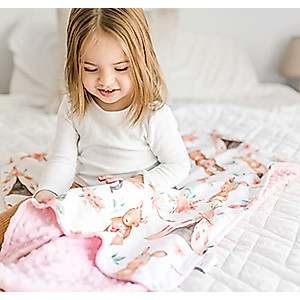 Premium Soft Plush Lightweight Minky Dot Toddler Baby Blanket for Newborn - Soft Baby Blanket