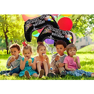 4PCS Video Game Balloons Game Remote Controller Foil Aluminum Birthday Balloon Party Game Themed Party Decorations