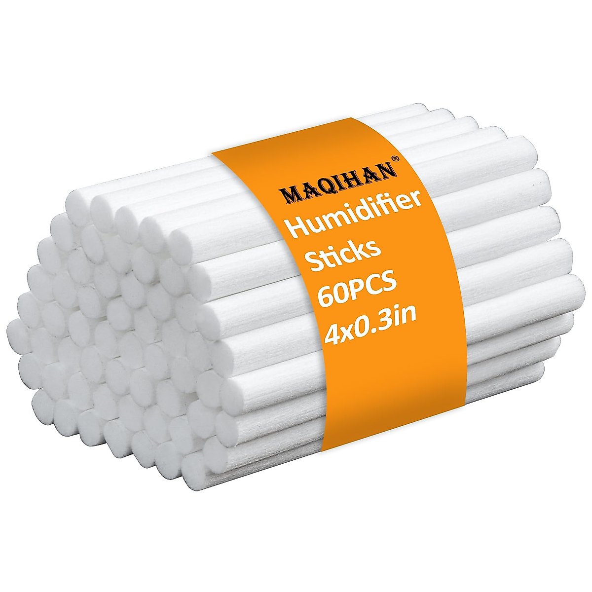60PCS Humidifier Stick Filter Refill - Mini Humidifier Filter Sticks Air Diffuser Pure Wicks Refill Cotton Filter Sticks Replacement Wicks for Small Portable Humidifier Diffuser in Office Bedroom Home