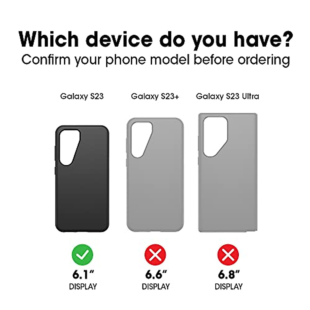 OtterBox Galaxy S23 Commuter Series Case - BLACK, slim & tough, pocket-friendly, with port protection