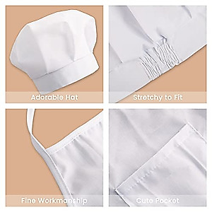 M&G House Newborn Photography Prop Baby Chef Apron Costume Baby Photo Props Baby Bakery Photoshoot Prop Chef Outfit Baby Uniform Chef Apron Hat Photo Props(Regular, Fits 7-18 Months)