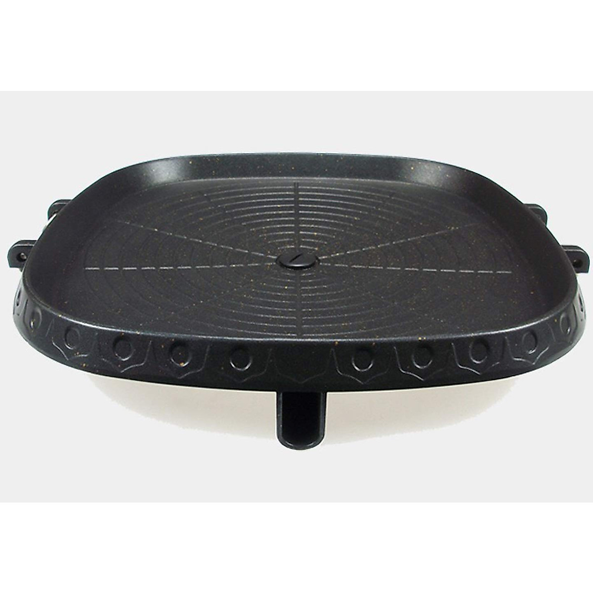 Korean Style Square Grill Pan with Maifan Coated Surface,Non-stick Smokeless Barbecue Stovetop Plate for Indoor Outdoor BBQ