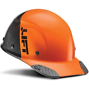 Lift Safety DAX Fifty 50 Hard Hat, Carbon Fiber Cap (Orange/Black) (HDC50C-19OC)