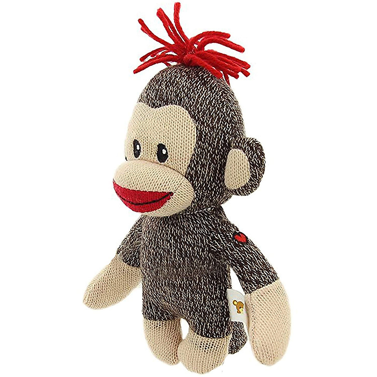 Plushland Original Curioso Brown Sock Monkey, Hand Knitted, Stuffed Animal Toy Gift-for Kids, Babies, Teens, Girls and Boys Baby Doll Present Puppet 6 Inches