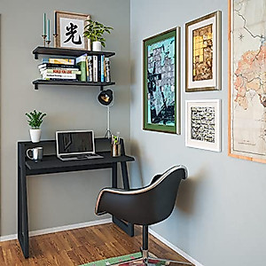 Fytz Design Computer Desk for Bedroom, Office & Small Spaces - Writing Desk Ideal for Students, Kids, Adults - Modern Design Compact Desk with Display Shelf