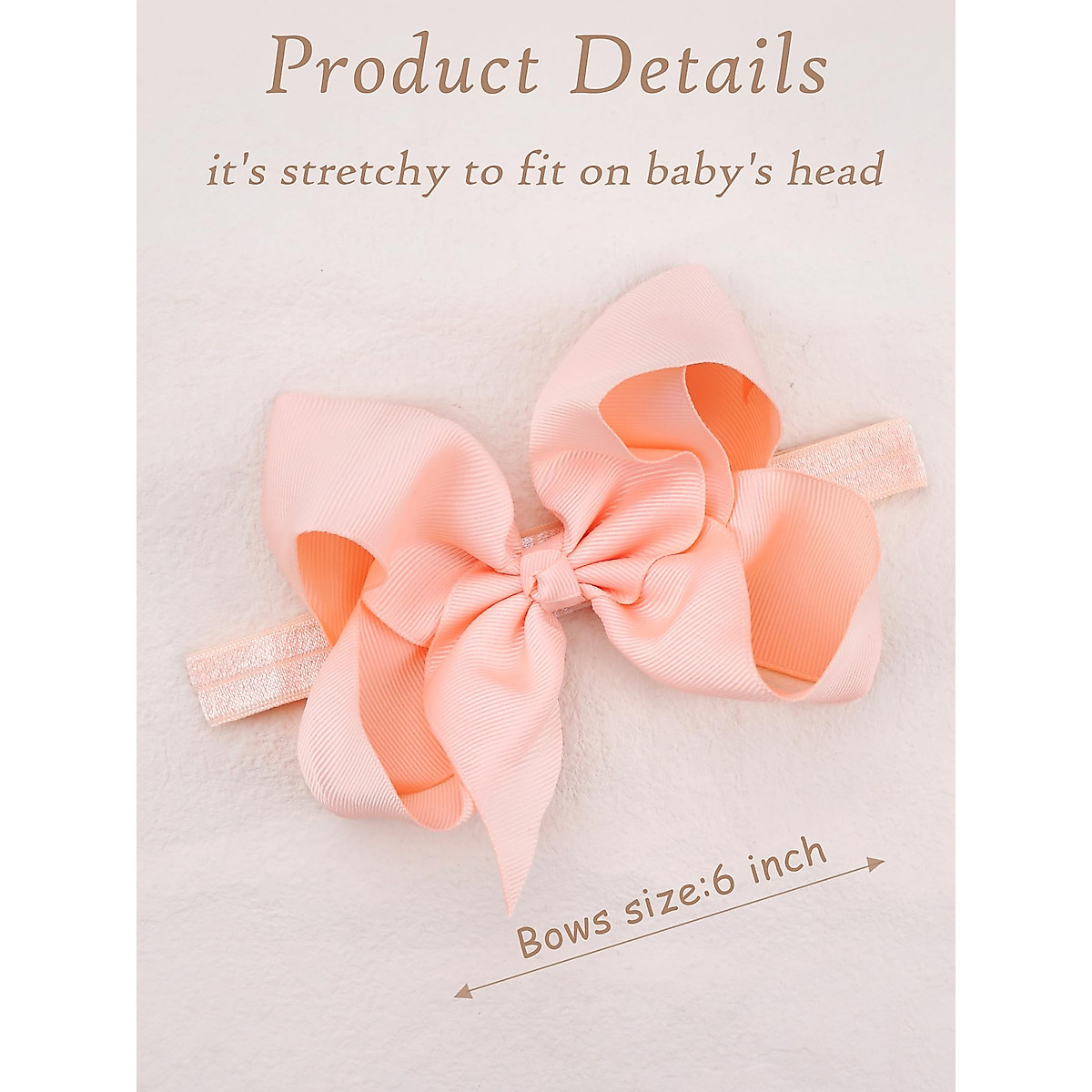 CellElection 30 Colors Baby Girls Headbands 6Inch Big Hair Bows Elastic Hair Bands Headbands Hair Accessories for Newborns Infants Toddlers Kids…